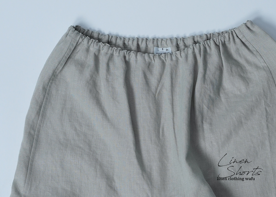 【サンプル作品/Mサイズ】リネントランクス / 白緑 sample-c0075