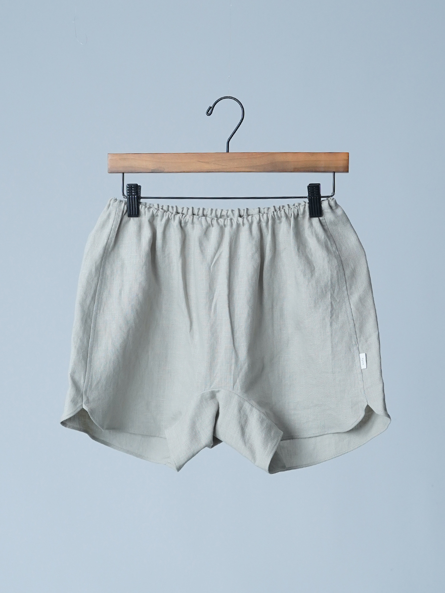 【サンプル作品/Mサイズ】リネントランクス / 白緑 sample-c0075