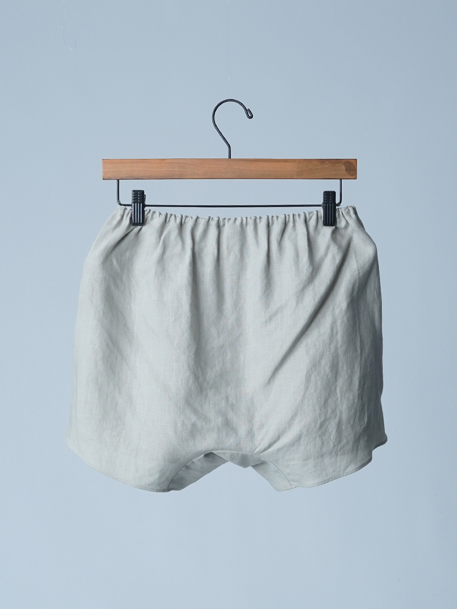 【サンプル作品/Mサイズ】リネントランクス / 白緑 sample-c0075