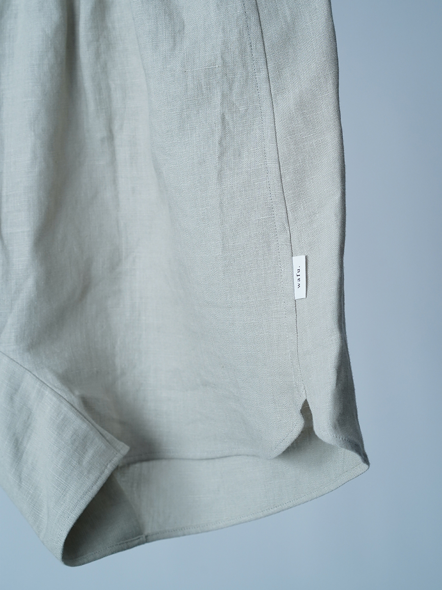 【サンプル作品/Mサイズ】リネントランクス / 白緑 sample-c0075